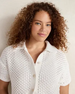 HAVEN WELL WITHIN Organic Cotton Knot Stitch Cardigan