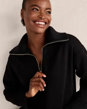 HAVEN WELL WITHIN Cozy Fleece Half-zip Tunic