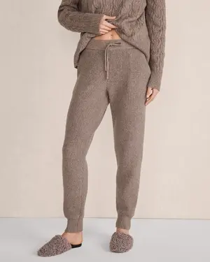 HAVEN WELL WITHIN Organic Cotton Blend Ribbed Joggers - Branch