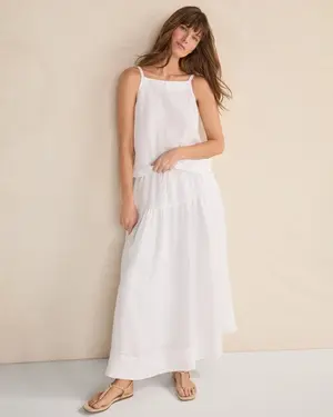 HAVEN WELL WITHIN Linen Tiered Maxi Skirt