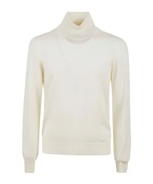 GRAN SASSO Long Sleeve Roll-neck Jumper - White