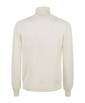 GRAN SASSO Long Sleeve Roll-neck Jumper - White