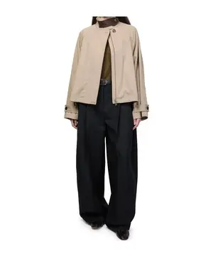 Loewe Cropped Cotton And Silk Zip-up Polo Shirt