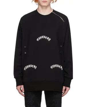 Givenchy Metallic Detailed Oversized Sweatshirt - Black