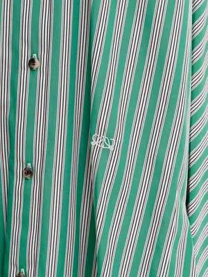 Loewe Striped Embroidered Anagram Shirt