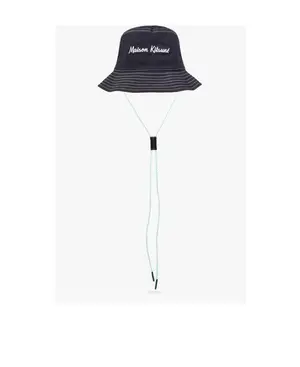 Maison Kitsuné Logo Embroidered Bucket Hat - Black