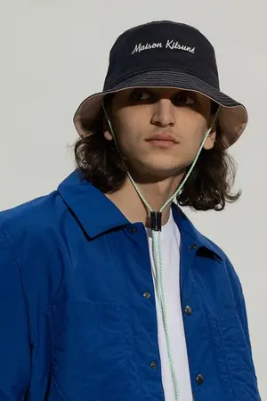 Maison Kitsuné Logo Embroidered Bucket Hat