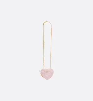 Dior Caro Heart-shaped Chain Clutch