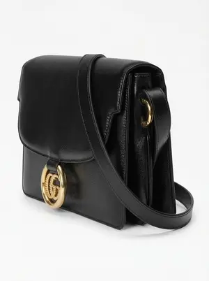 Gucci Gg Ring Shoulder Bag - Black