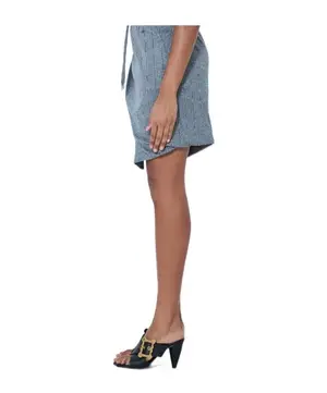 VIVIENNE WESTWOOD Panther Pinstripe Mini Skirt - Grey