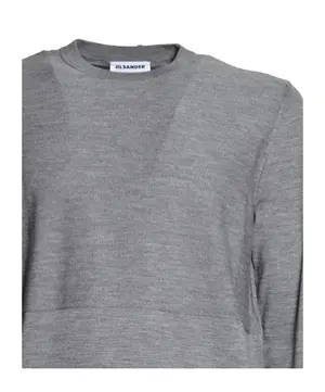 JIL SANDER Crewneck Long-sleeved Jumper - Grey