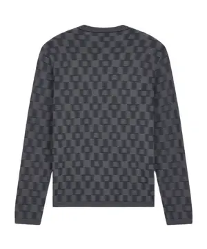 Emporio Armani Textured Knit Crew Neck Sweater