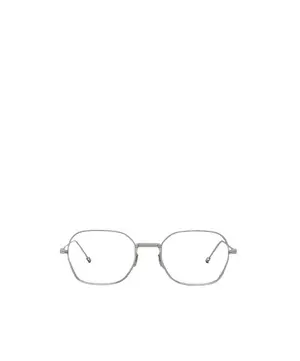 Thom Browne Titanium Rectangular Eyeglasses - Silver