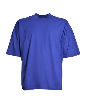 JIL SANDER Mock Neck Straight Hem T-shirt - Blue