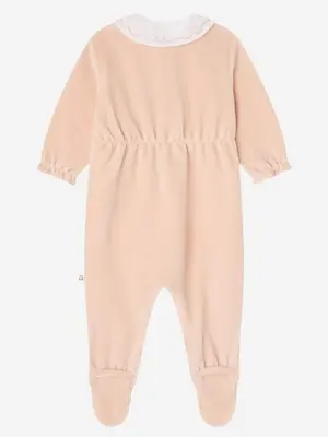 Bonpoint Tintina Velvet Footed Pajamas With Elasticated Cuffs