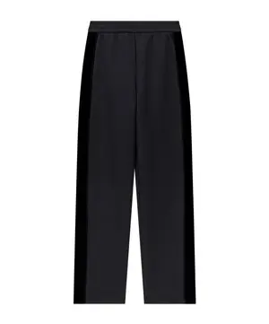 Emporio Armani Straight-leg Sweatpants With Flocked Eagle Logo