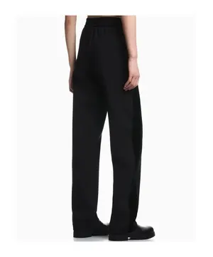 Emporio Armani Straight-leg Sweatpants With Flocked Eagle Logo