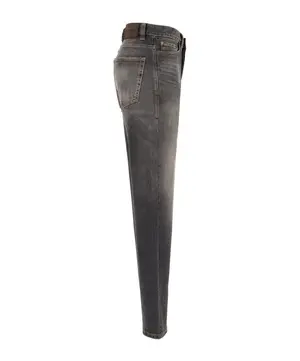 Emporio Armani Straight-leg Belt-loop Jeans - Grey