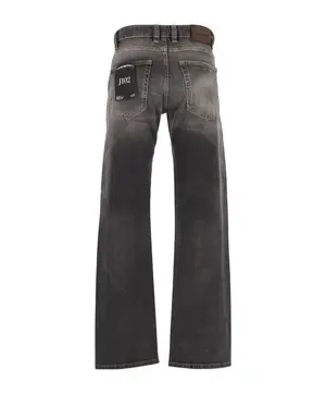 Emporio Armani Straight-leg Belt-loop Jeans - Grey