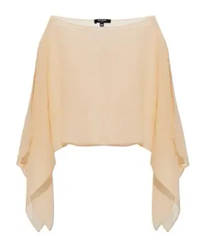 Balmain Chiffon Print Beach Top - Nude