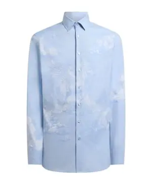 Etro Cotton Shirt With Placed Pegaso Motif