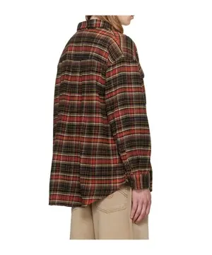 R13 Plaid Classic Collar Long Sleeve Shirt