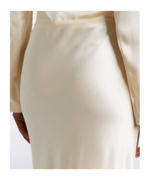 JOSEPH Isaak Silk Satin Maxi Skirt - White