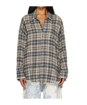 R13 Plaid Long Sleeve Shirt