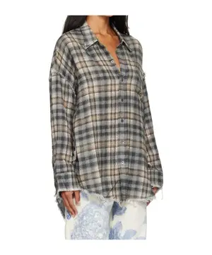 R13 Plaid Long Sleeve Shirt