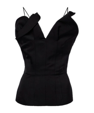 Magda Butrym Cotton And Silk Top - Black