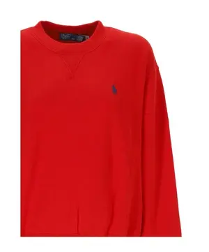 Polo Ralph Lauren Logo Crewneck Sweatshirt - Red