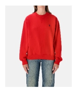 Polo Ralph Lauren Logo Crewneck Sweatshirt - Red