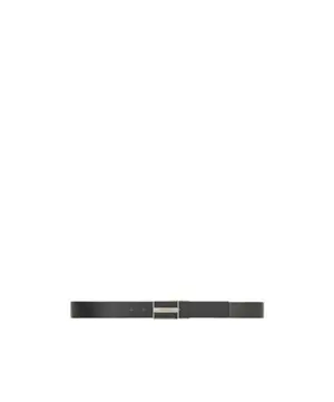 Emporio Armani Reversible Leather Belt With Engraved Buckle