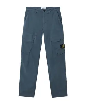 Stone Island Loose-fit Cargo Trousers With Snap Pockets
