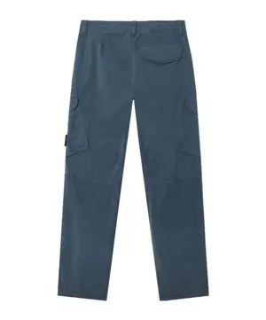 Stone Island Loose-fit Cargo Trousers With Snap Pockets