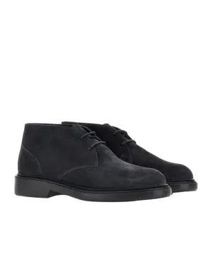 Hogan H704 Suede Lace-up Boots