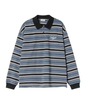 Carhartt Work In Progress L/s Devitt Rugby Shirt - Devitt Stripe, Icesheet