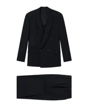 Giorgio Armani Suit Oversized Fit In Pure Virgin Wool Crepe