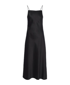 JOSEPH Cloe Silk Satin Midi Dress - Black