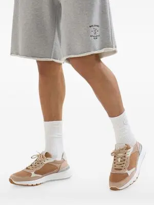 Brunello Cucinelli Nubuck And Suede Lace-up Sneakers