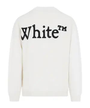 Off-White Long-sleeve Crew-neck Sweater