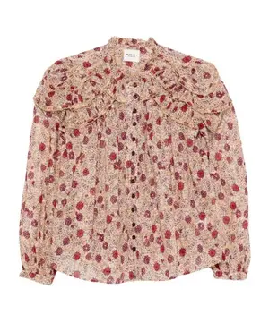Isabel Marant Étoile Ruffled Printed Cotton Blouse - No