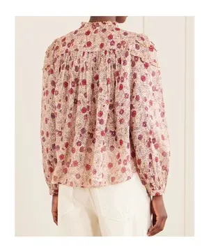 Isabel Marant Étoile Ruffled Printed Cotton Blouse