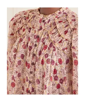 Isabel Marant Étoile Ruffled Printed Cotton Blouse