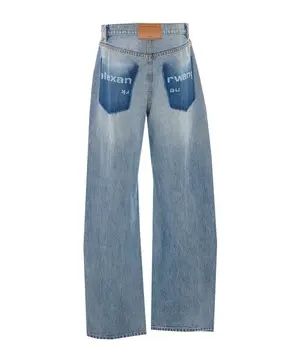 Alexander Wang Logo Patch Wide-leg Jeans