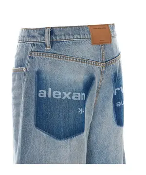 Alexander Wang Logo Patch Wide-leg Jeans