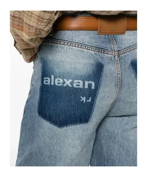 Alexander Wang Logo Patch Wide-leg Jeans