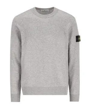 Stone Island Stone Island Long-Sleeved Crewneck Sweater With Ribbed Details No