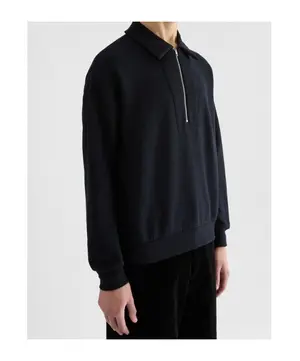 JIL SANDER Cotton Blend Polo Sweatshirt