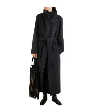Khaite Belted Wool Long Coat
